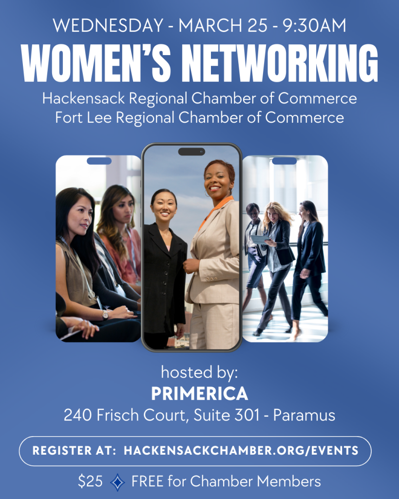 Monthly Women's Networking (3/25/26) - Hackensack Regional Chamber of ...